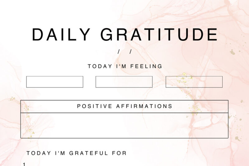 Gratitude Journal ( Daily, Weekly, Monthly) – Free Printable – Amy June